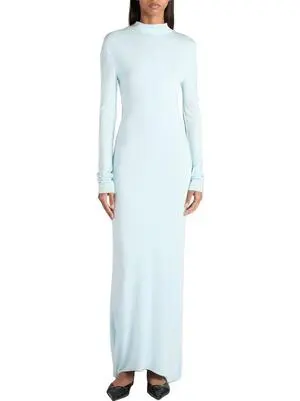 TOM FORD Long Sleeve Fluid Jersey Gown - Frost
