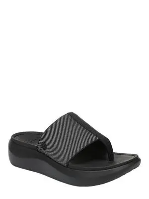 Vionic Aqua Woven Flip Flop - Black