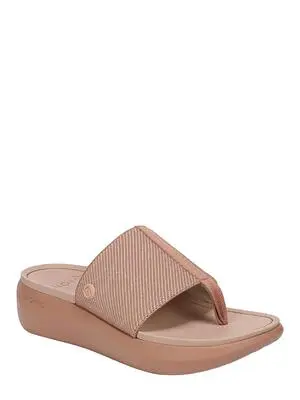 Vionic Aqua Woven Flip Flop - Mocha Mousse