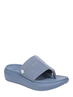 Vionic Aqua Woven Flip Flop - Pacific Blue