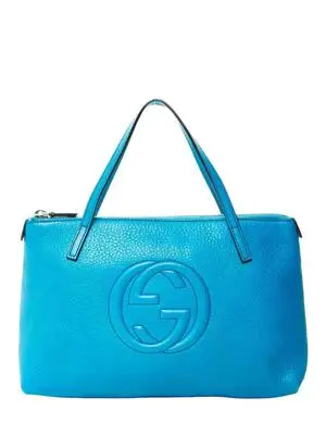Gucci Soho Logo Handbag - Blue