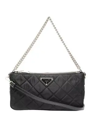 Prada Quilted 2way Shoulder Bag - Black