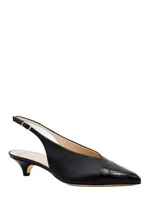 AMALFI BY RANGONI Accento Slingback Kitten Heel Pumps - Black Etoile/black Soft Print