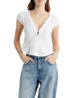 BDG URBAN OUTFITTERS Robyn Ruffle Top - White