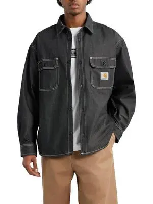 Carhartt Work In Progress Tigan Denim Shirt Jacket - Black (rigid)