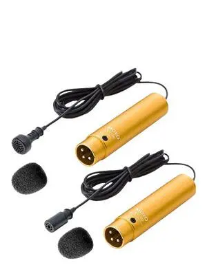 MOVO Pro Grade Xlr Lavalier Condenser Microphone Set - Black