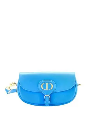 Dior Bobby Flap Leather East West Crossbody Bag - Blue