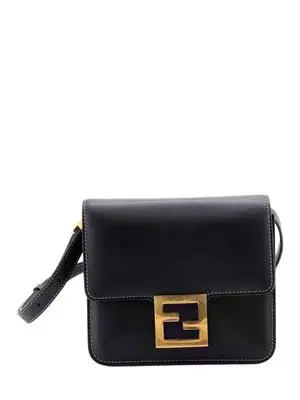 Fendi Leather Shoulder Bag - Black