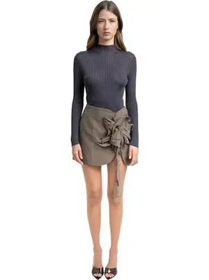 MOTHER OF ALL Flora Mini Skirt - Olive Green