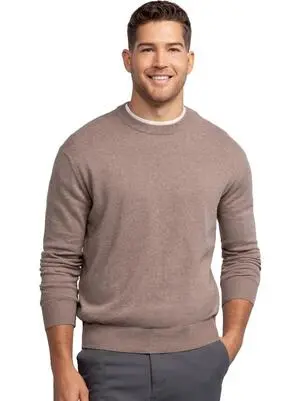 JACK ARCHER Anytime Crewneck Sweater Mocha Heather