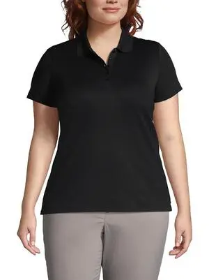 LANDS' END Supima Cotton Polo Shirt Black