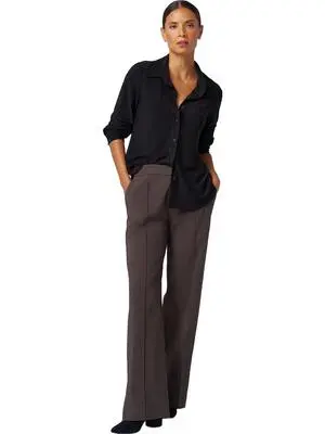 FRANNE GOLDE Wilshire Straight-leg Pant - Loden Brown