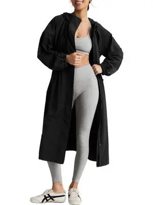 Beyond Yoga En Route Long Hooded Jacket - Black