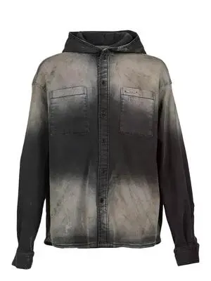 WE11DONE Hooded Button-up Denim Shirt