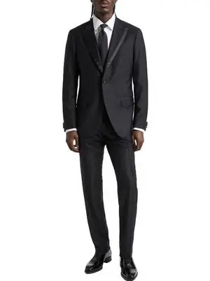 Boglioli Stretch Wool Tuxedo - Black