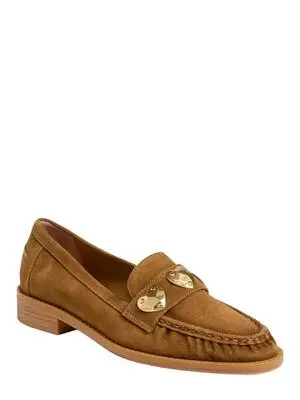 Cinq À Sept Gretta Heart Stud Loafer - Golden Sienna