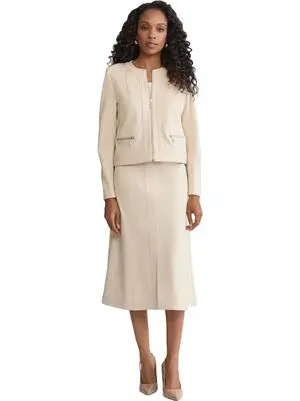 Misook MISOOK Heritage Luxestretch Sport Jacket Biscotti