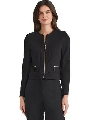 Misook Heritage Luxestretch Ponte Sport Jacket - Black