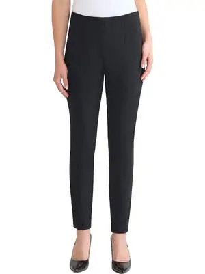 Misook Slim Leg Ponte Pant - Black