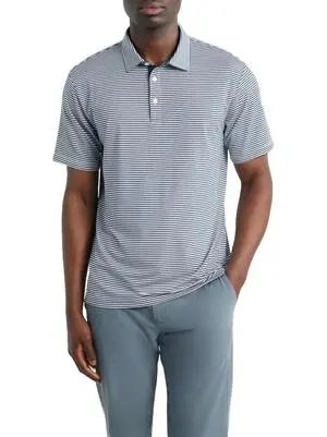 SWANNIES Smith Stripe Performance Golf Polo