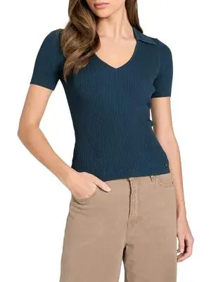 Guess Stella Rib Polo Sweater - Moonlit Night