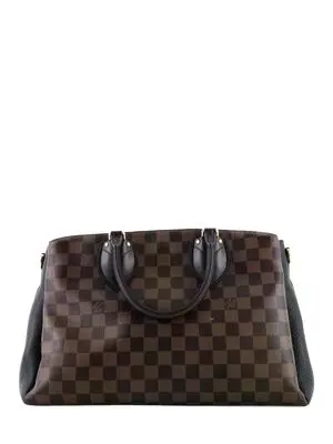 LOUIS VUITTON Normandy Damier And Leather Satchel - Black