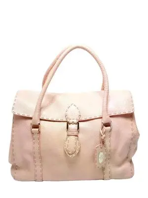 Fendi 2000s Selleria Leather Tote - Pink