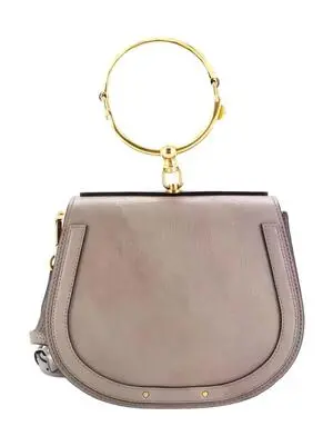 Chloé Nile Leather Medium Crossbody Bag - Grey