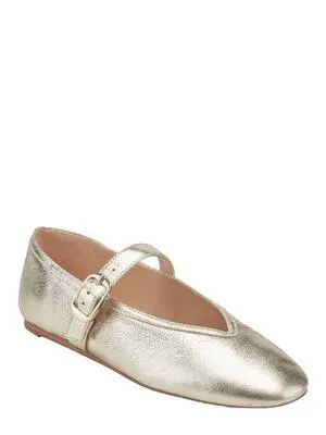 Marc Fisher Godea Mary Jane Flat - Metallic Gold