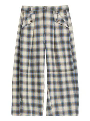 DAMSON MADDER Mara Brushed Check Organic Cotton Pants - Multicolored