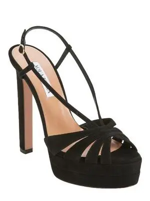 AQUAZZURA Aime Platform Sandals - Black