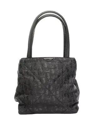 Dior 1998 Trotter Quilted Shoulder Bag - Black