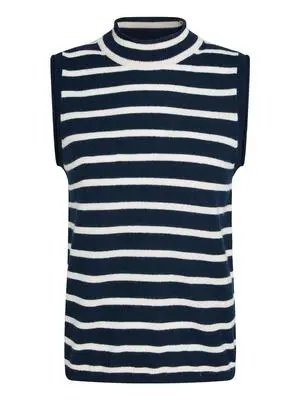VERONICA BEARD Mahalia Striped Cashmere Vest