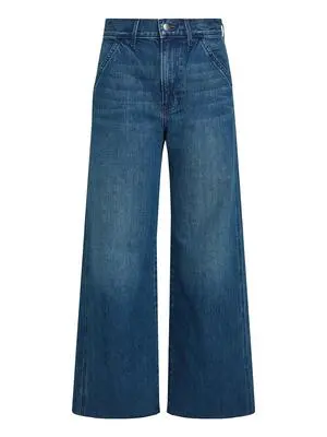 Veronica Beard Taylor High-rise Wide-leg Jeans - Mid Denim