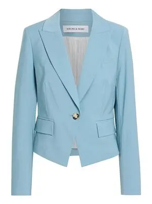Veronica Beard Hosanna Dickey Wool-blend Blazer - Light Blue