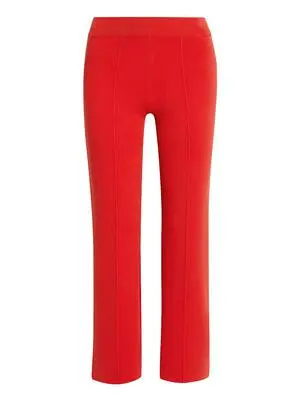 Veronica Beard Bray Stretch-knit Flare Pants - Red