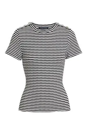 Veronica Beard The Draya Striped T-shirt - Black