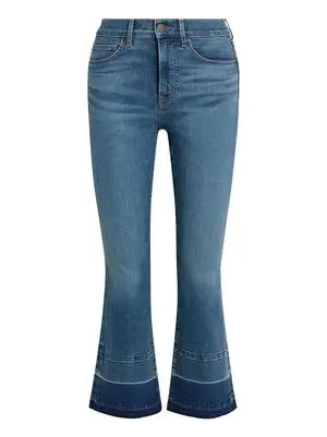 Veronica Beard Carolina High-rise Kick-flare Jeans - Mid Denim