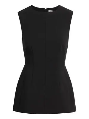 Veronica Beard Faith Crepe Top - Black