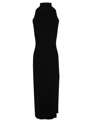 Veronica Beard Briggita Ribbed-knit Midi Dress - Black