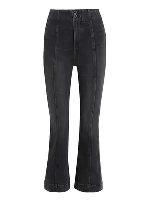 Veronica Beard Carson High-rise Kick-flare Jeans - Charcoal