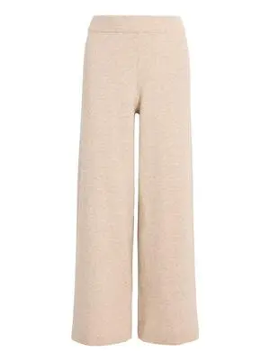 Veronica Beard Jenkins Wool-blend Wide-leg Pants - Beige