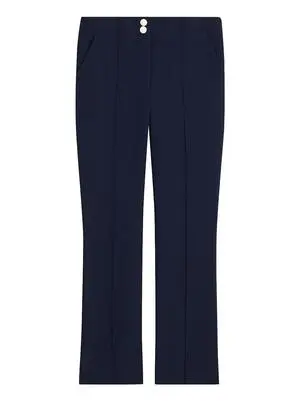 Veronica Beard Kean Cropped Tweed Slim-leg Pants - Navy