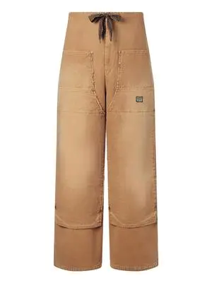 Kapital Wide-leg Cotton-canvas Cargo Trousers - Brown