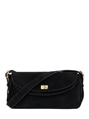 Sandro Le Mambo Suede Bag - Black