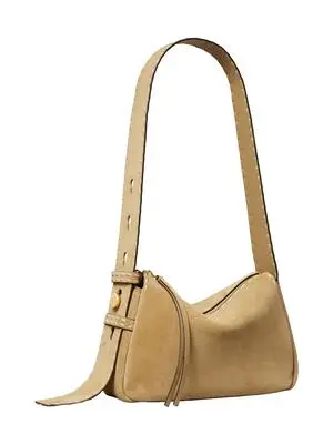 Tory Burch Small Romy Pick Stitch Shoulder Bag - Butter