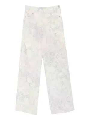 FORTE_FORTE Floral Trousers - White