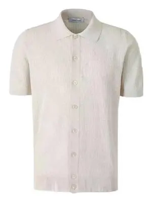 GRAN SASSO Short-sleeve Knitted Buttoned Shirt - Neutrals