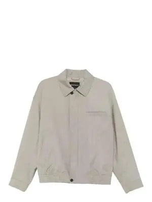 Emporio Armani Collar Virgin Wool Jacket - Neutrals