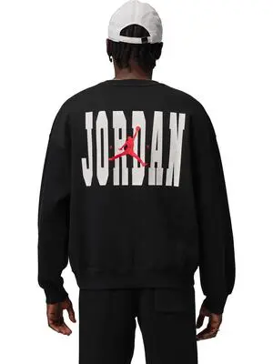 JORDAN Crew-neck Fleece Sweatshirt - Black